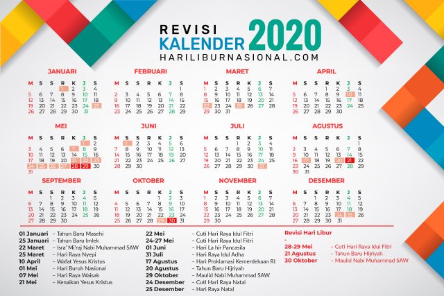 Pemerintah Revisi Hari Libur Nasional Tahun 2020 - Hari Libur Nasional